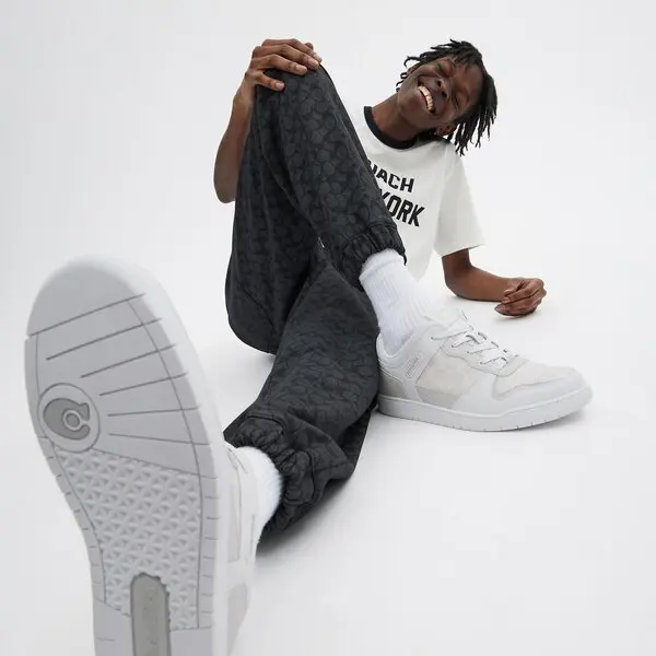 Coach C201 Sneaker In Signature Canvas In Optic White - 50  display picture 3