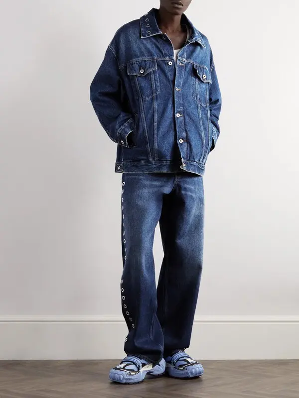 Off-White Eyelet-embellished Denim Jacket