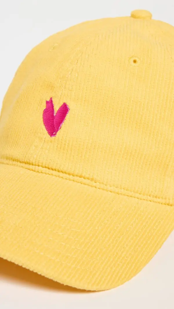 KERRI ROSENTHAL Corduroy Baseball Hat Heart