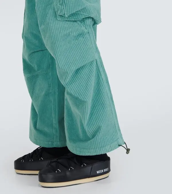 Alanui Velvet Corduroy Cargo Pants - Blue