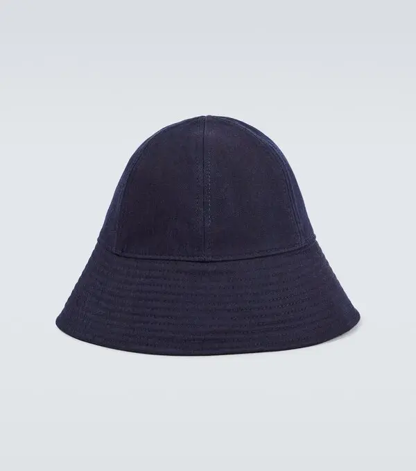JIL SANDER Cotton Bucket Hat - Blue