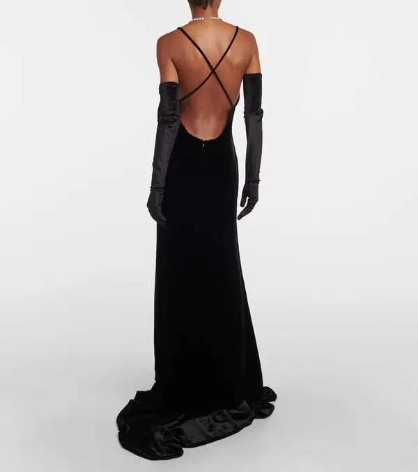 Costarellos Velvet Gown