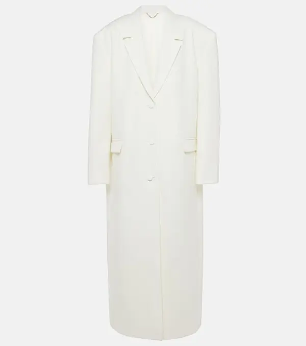 Magda Butrym Single-breasted Wool Coat - White