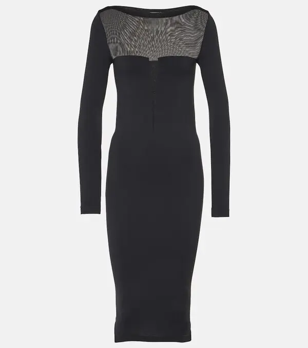 Wolford Venus Jersey Midi Dress - Black