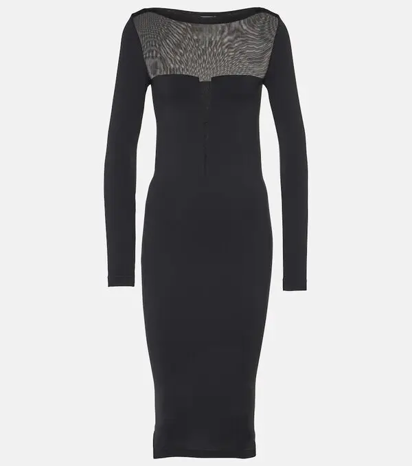 Wolford Venus Jersey Midi Dress - Black