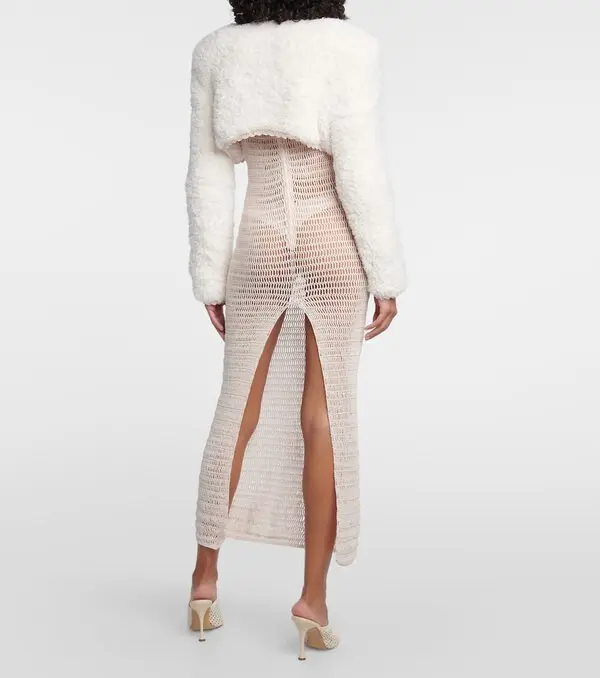 Magda Butrym Cropped Fleece Cardigan