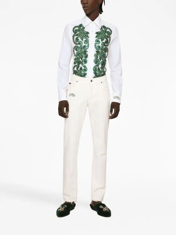 Dolce & Gabbana Embroidered Poplin Shirt