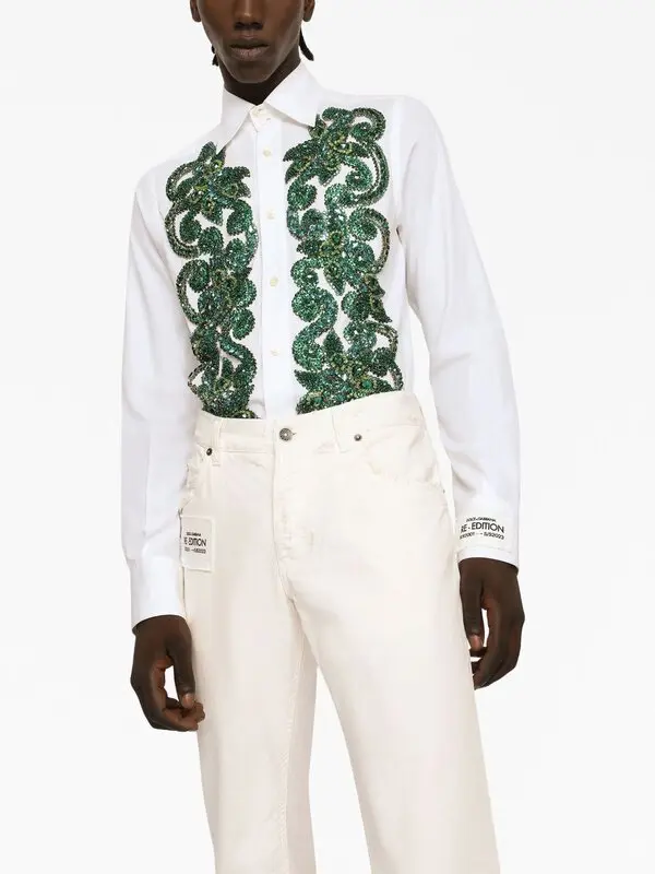 Dolce & Gabbana Embroidered Poplin Shirt