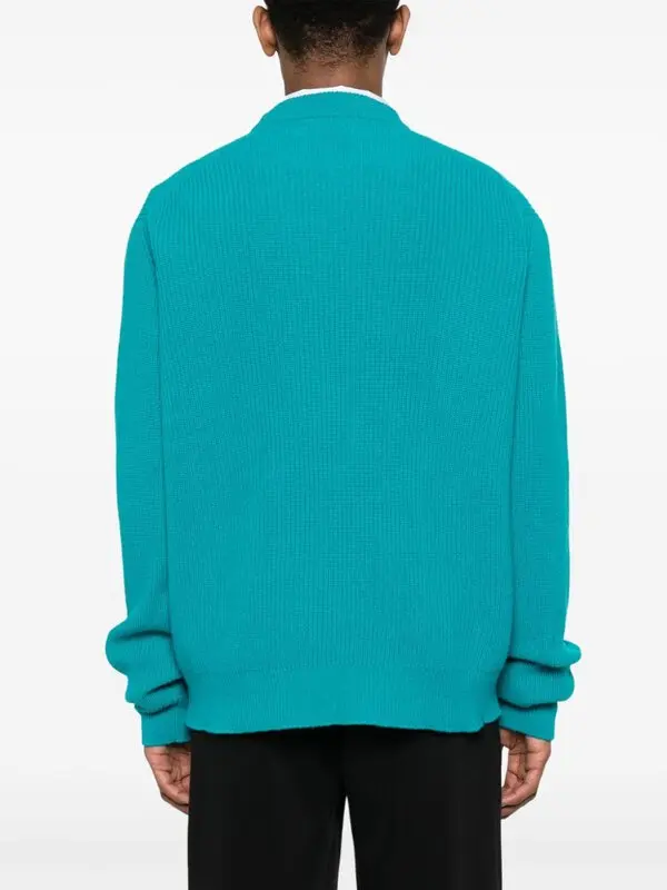 LANEUS Crew-neck Ribbed-knit Jumper