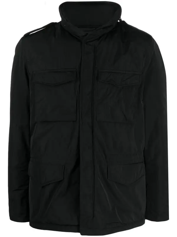 Aspesi Funnel-neck Long-sleeve Jacket - Black