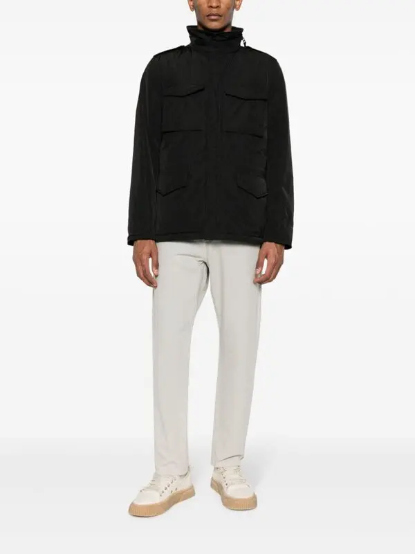 Aspesi Funnel-neck Long-sleeve Jacket - Black