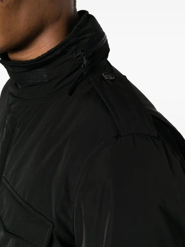 Aspesi Funnel-neck Long-sleeve Jacket - Black