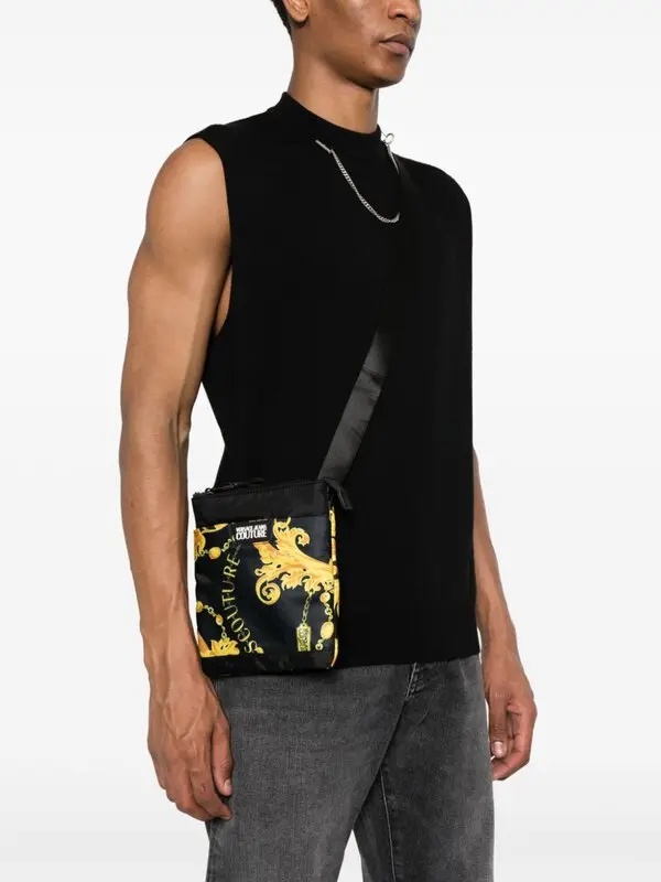 Versace Chain Couture-print Messenger Bag