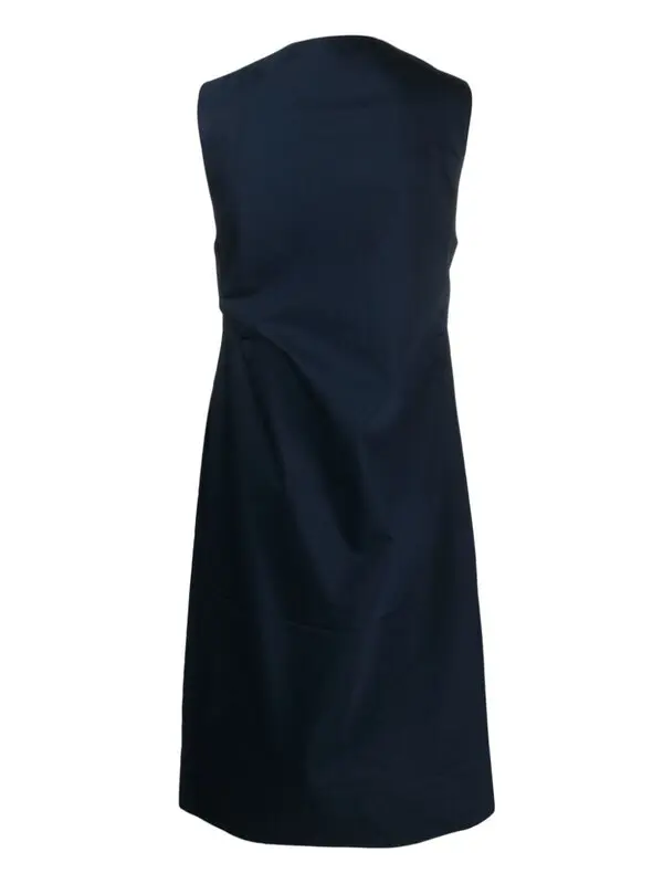 Co Gathered Sleeveless Midi Dress