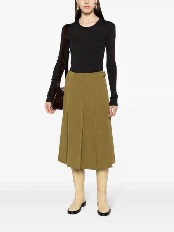 LEMAIRE Pleated Wrap Midi Skirt