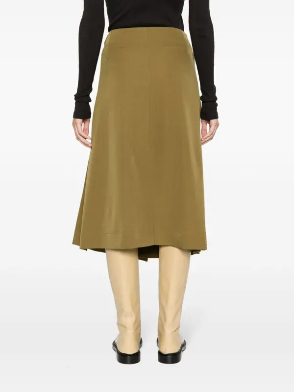 LEMAIRE Pleated Wrap Midi Skirt