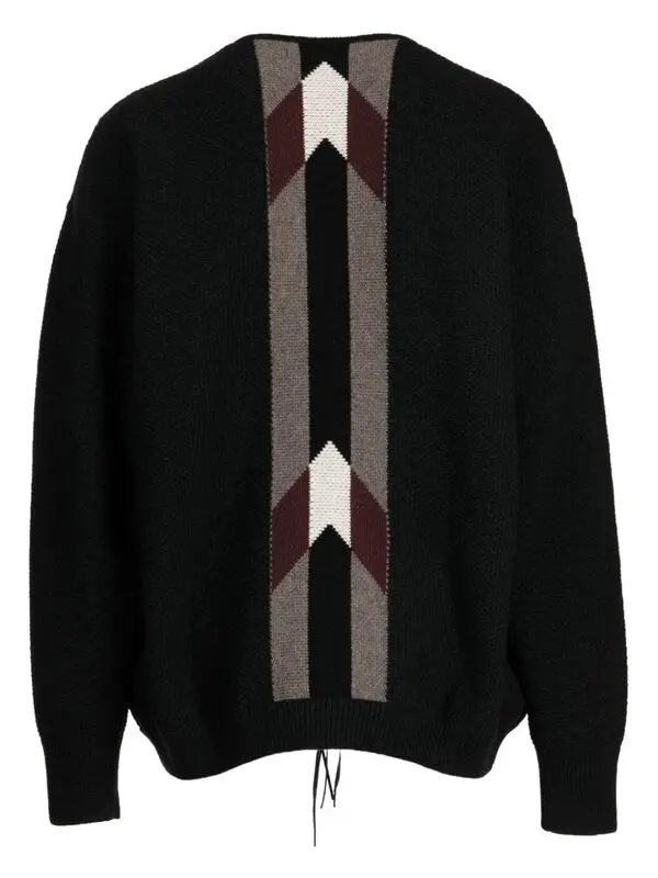 CHILDREN OF THE DISCORDANCE Patterned Intarsia-knit Wool Cardigan