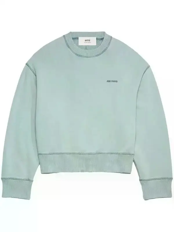 AMI Paris Embroidered-logo Cotton Sweatshirt