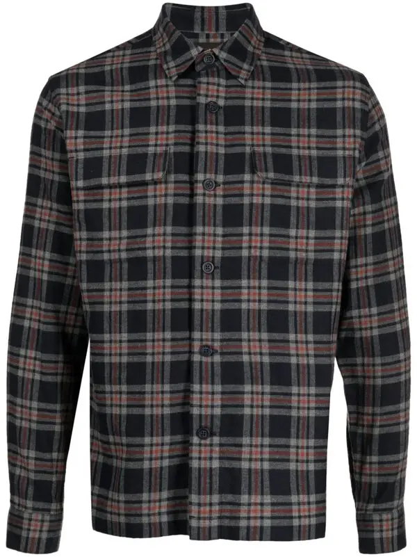 Vince Kingston Plaid Cotton Shirt