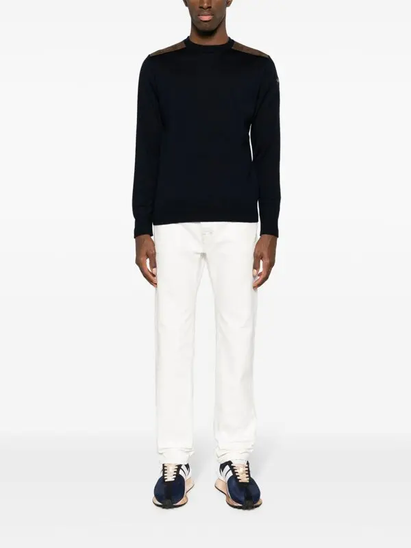 Paul & Shark Crew-neck Virgin Wool Jumper - Blue