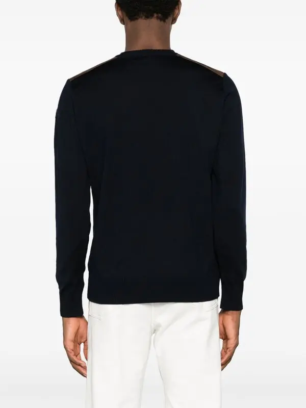 Paul & Shark Crew-neck Virgin Wool Jumper - Blue