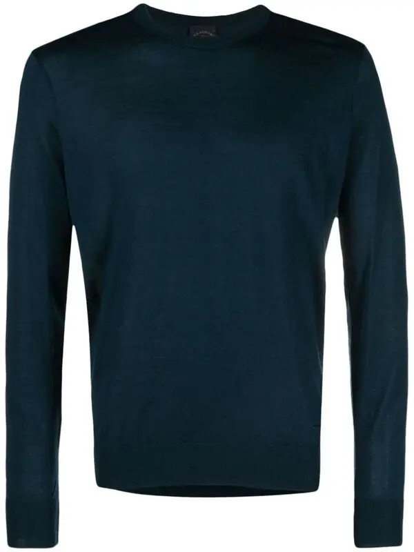 Paul & Shark Crew-neck Virgin Wool Jumper - Blue