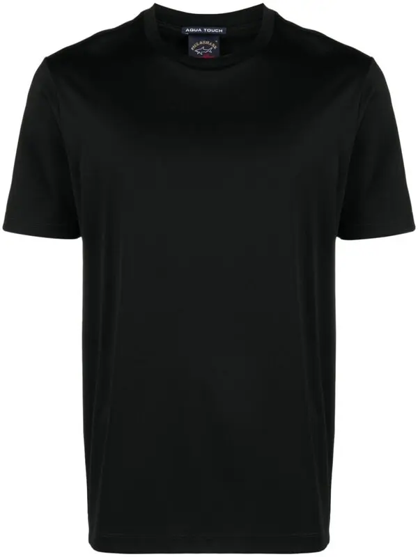 Paul & Shark Logo-tape Cotton Shirt - Black