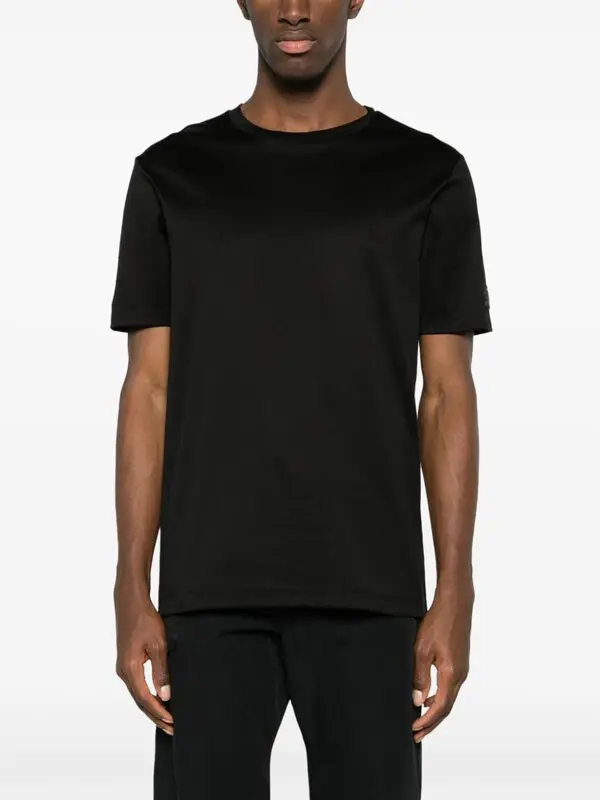 Paul & Shark Logo-tape Cotton Shirt - Black