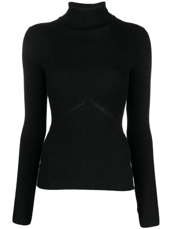 ANDREĀDAMO Balaclava-hood Ribbed Jumper