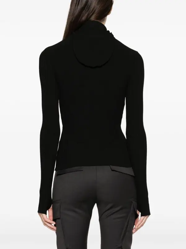 ANDREĀDAMO Balaclava-hood Ribbed Jumper