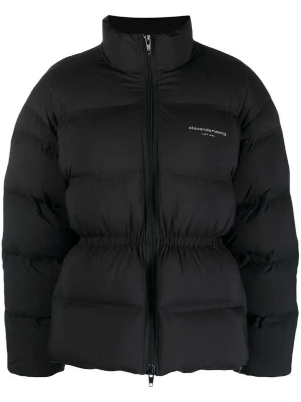 Alexander Wang Reflective-logo Jacquard Puffer Jacket