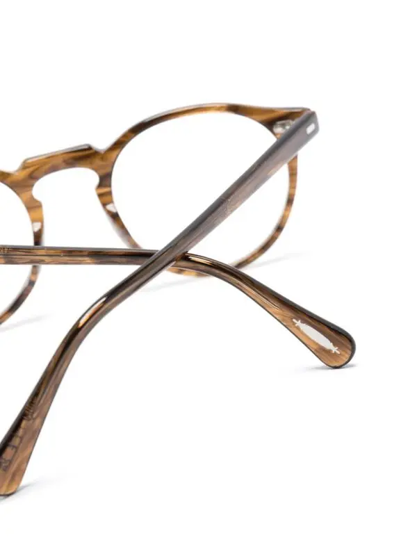 Oliver Spencer Patterned Round-frame Glasses