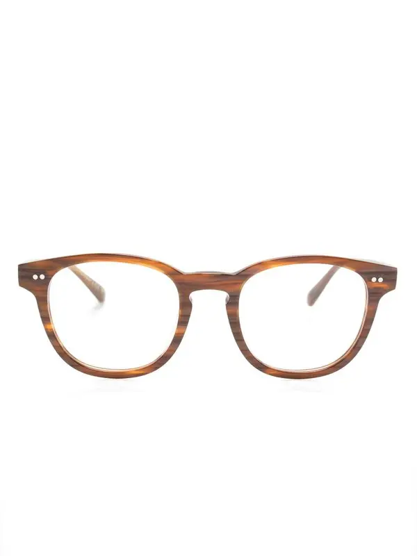 Oliver Spencer Round-frame Glasses - Brown