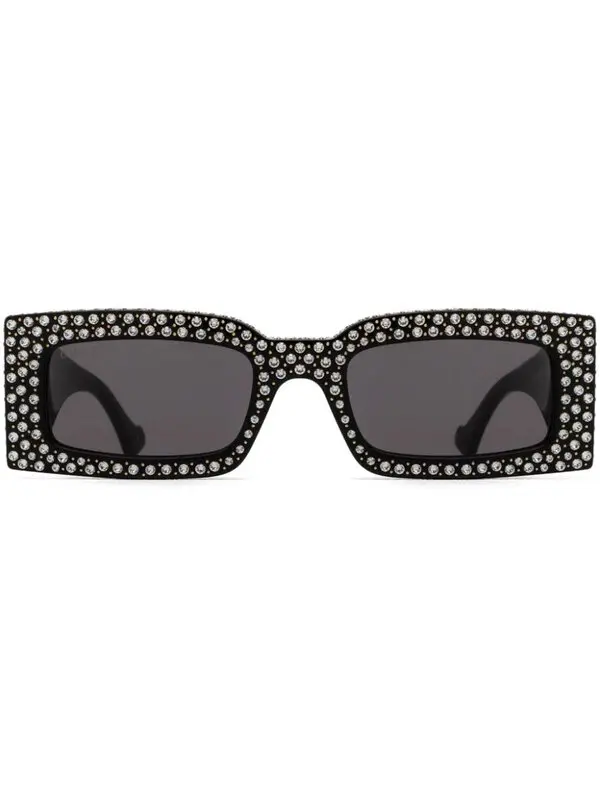 Gucci Rectangle-frame Sunglasses - Black