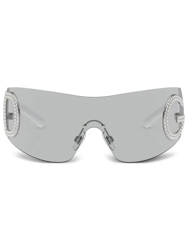Dolce & Gabbana Re-edition Shield-frame Sunglasses - Grey