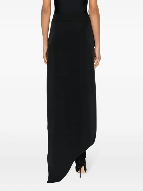 GENNY Crystal-detailed Asymmetric Maxi Skirt