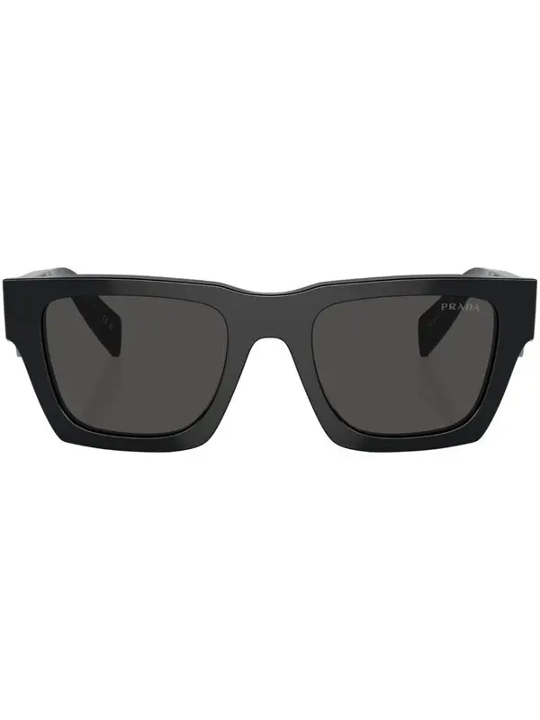 Prada Logo-lettering Square Sunglasses - Black