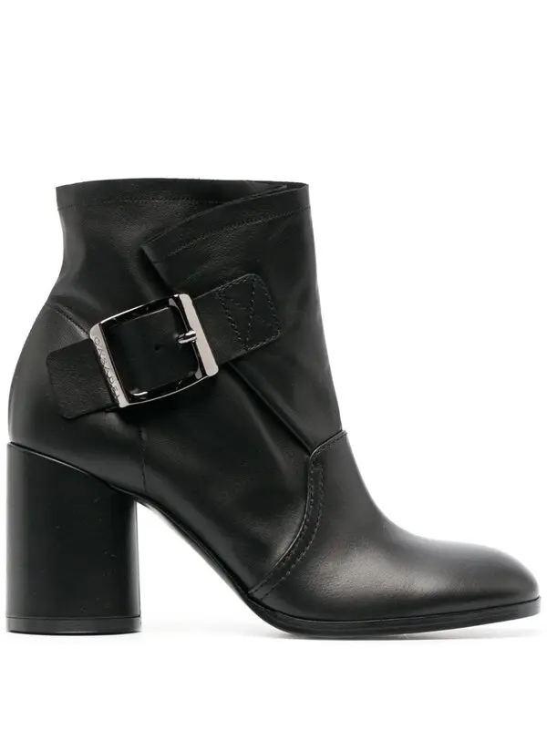 Casadei 85mm Buckle-detail Ankle Boots