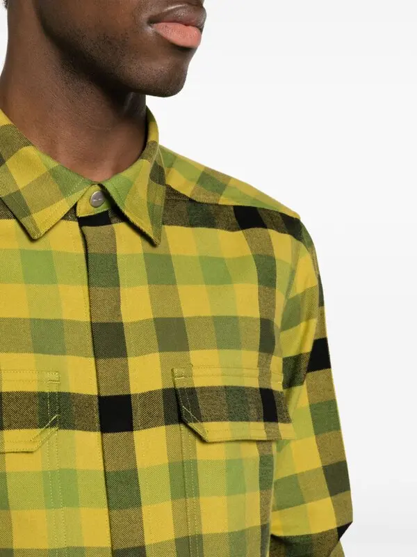 Rick Owens Check-pattern Cotton Shirt