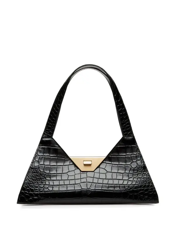Bally Crocodile-effect Shoulder Bag