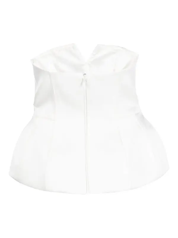 V:PM ATELIER Lumi Peplum-hem Satin Top