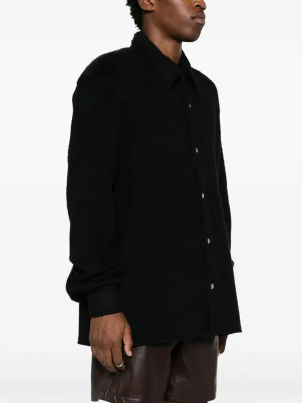 JIL SANDER Pointed-collar Alpaca Wool-blend Overshirt
