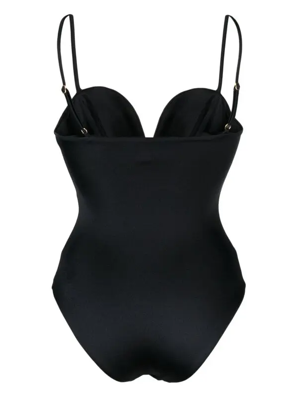 NOIRE SWIMWEAR Round-neck One-piece Swimsuit - Black