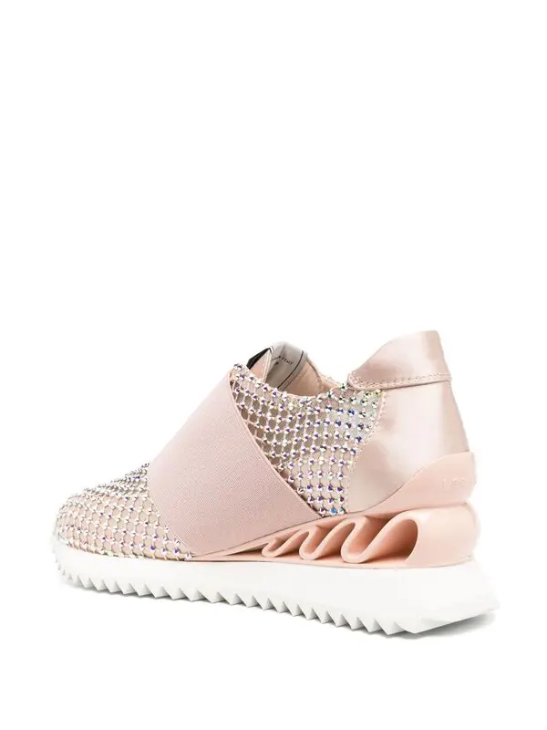 LE SILLA Gilda Crystal-embellished Sneakers - Neutrals