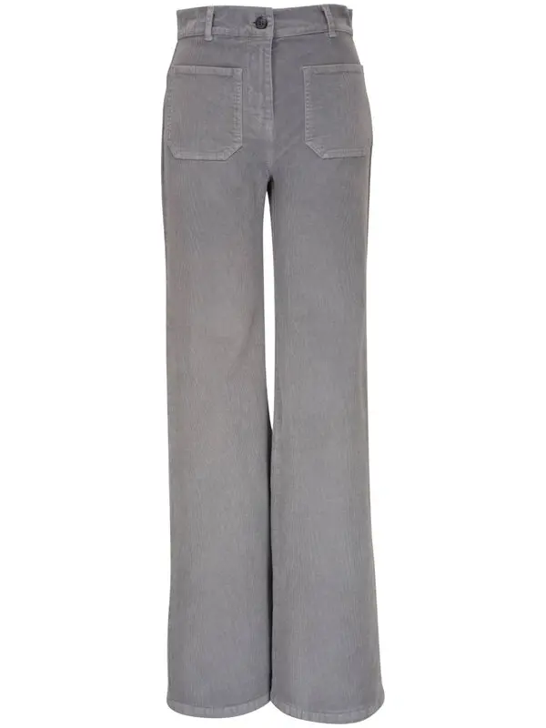 NILI LOTAN High-waisted Denim Trousers - Grey