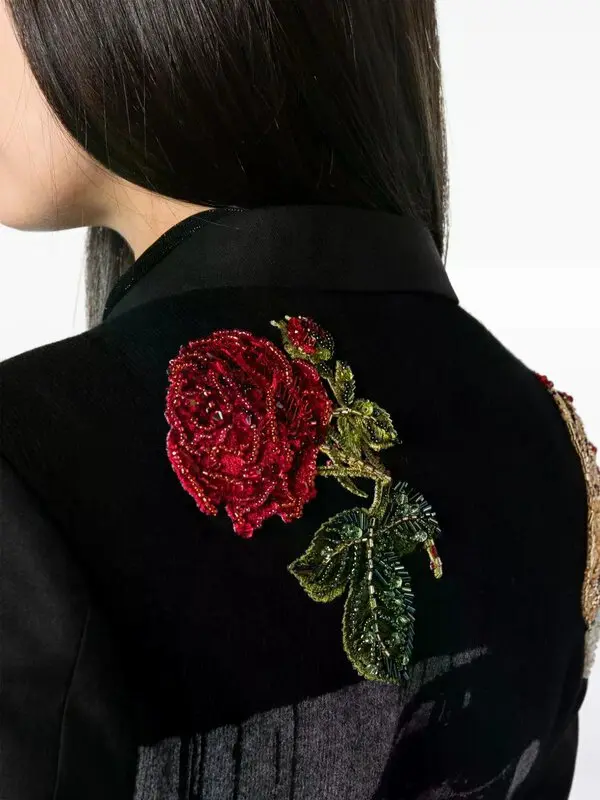 UNDERCOVERISM Bead-appliqué Wool Blend Blazer