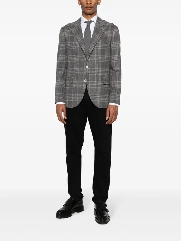 Brunello Cucinelli Check-pattern Wool-blend Blazer