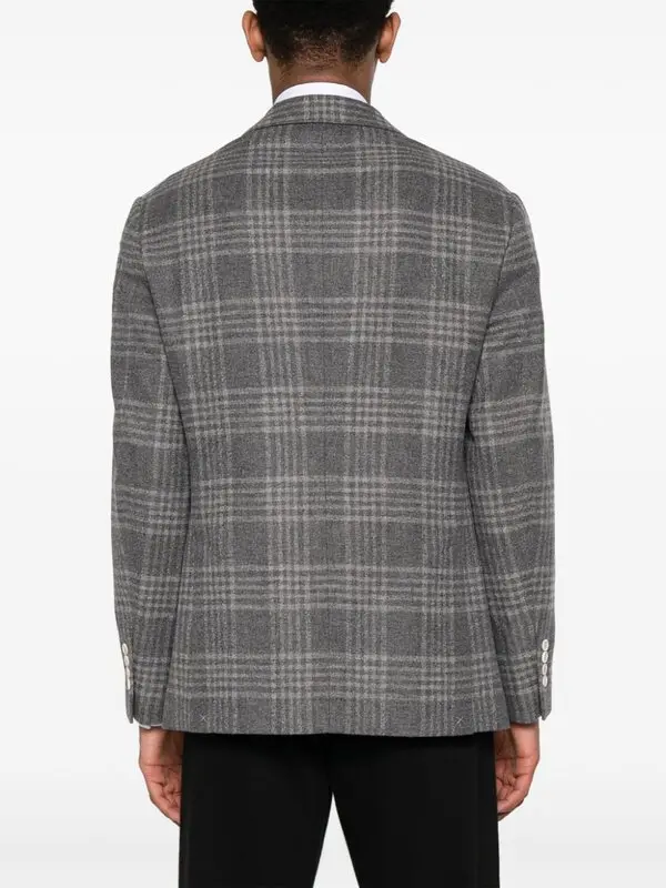 Brunello Cucinelli Check-pattern Wool-blend Blazer