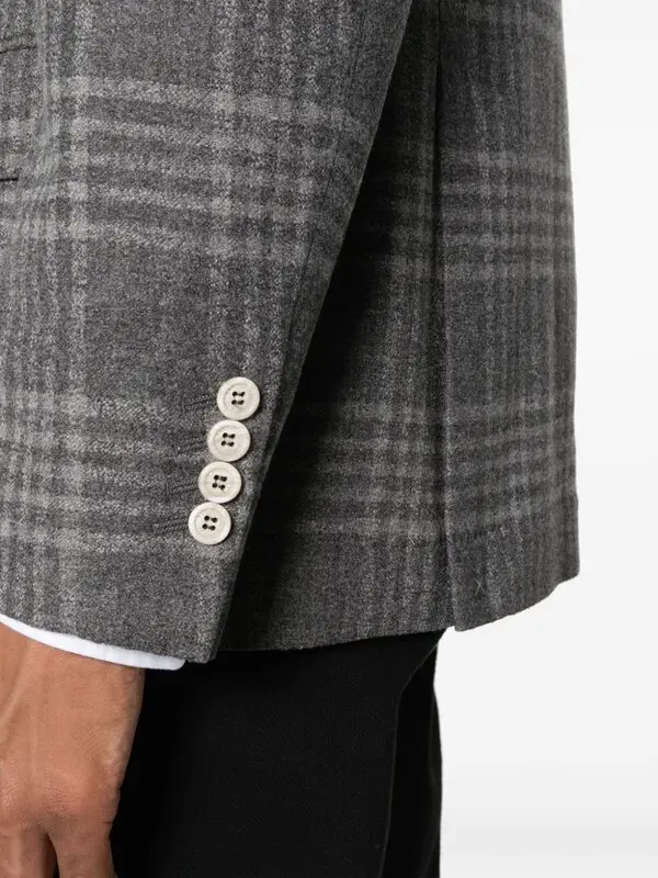 Brunello Cucinelli Check-pattern Wool-blend Blazer