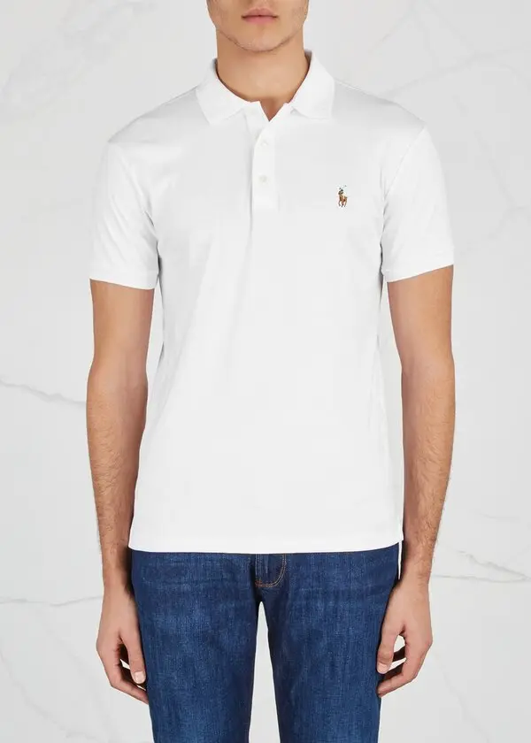 Polo Ralph Lauren Slim Pima Cotton Polo Shirt - White